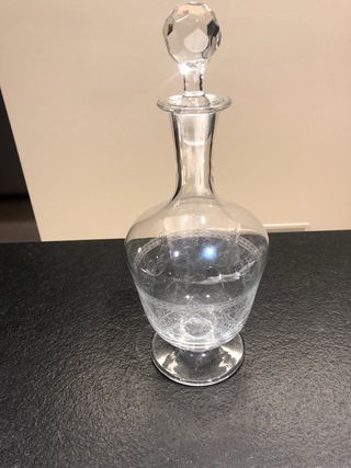 Bottiglia vetro lavorato