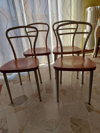 4 sedie in legno di ciliegio