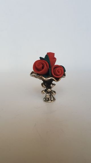 Piccolo bouquet in argento cm.3