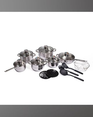 batteria di pentole con termostato da 19 pezzi 