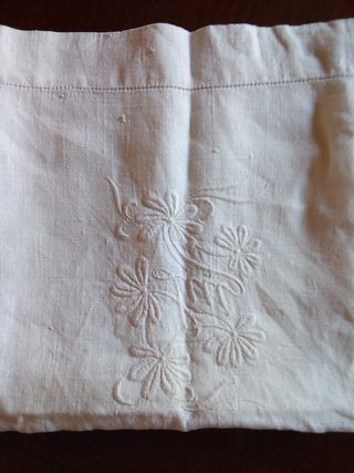 Asciugamano anni '50 in Lino Ricamato