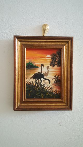 piccolo quadretto pittura ad olio cm.10.5x13