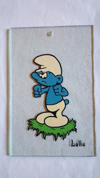 quadretto per bambini dipinto a mano su vetro 