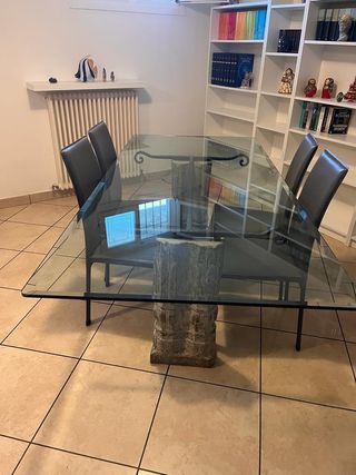 tavolo in cristallo 2,20x1