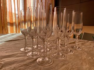 12 flute in cristallo 