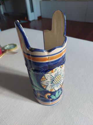 portabicchieri in ceramica dipinto a mano stile Vi