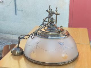 lampadario in vetro e metallo stile vecchia marina