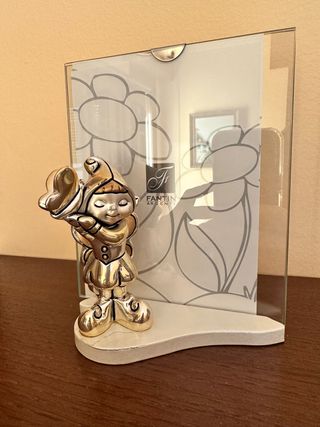 Portafoto con fatina laminata in argento 