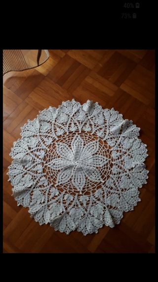 Centro tavola vintage fatto a mano diametro cm. 49