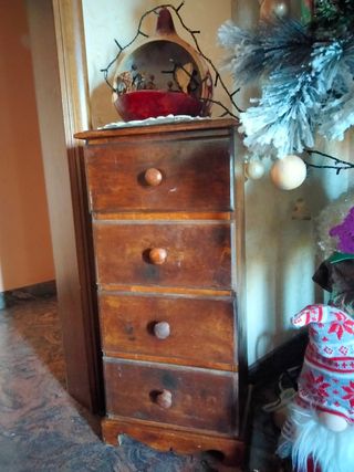 Mobile 4 cassettini in legno 