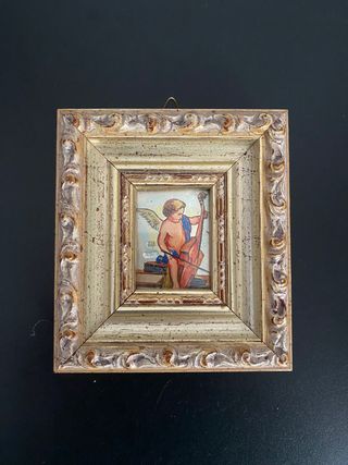 Quadretto Angelo argento e oro