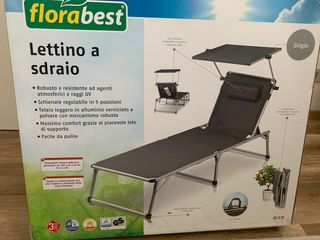 Lettino da giardino in alluminio 