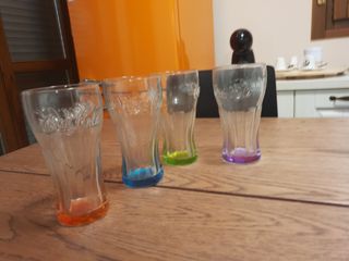 4 bicchieri vintage cocacola 