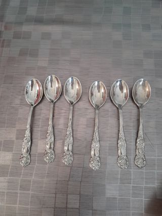 sei cucchiaini in argento 1000