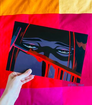 Unohana glass painting 