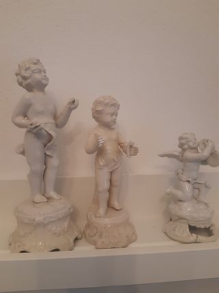 3 statuine di porcellana 