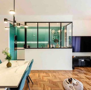 Lampadario Led nero opaco 6 punti luce 