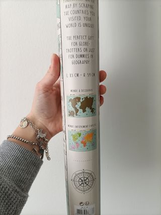 Carta geografica da grattare