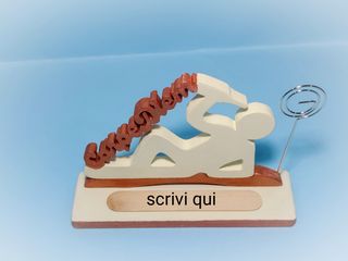 Portafoto Omino in legno