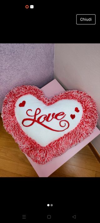 cuscino con cuore morbidissimo San Valentino  