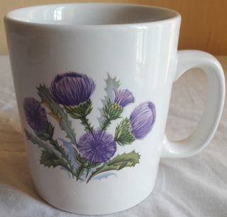 Tazza Mug con Cardo - Made in England, Mai usata