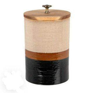 Barattolo in grès beige e nero di Maisons Du Monde