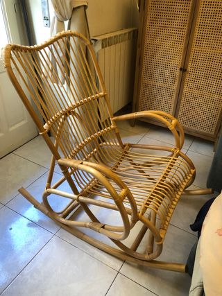 Sedia a dondolo in rattan Maison Du Monde