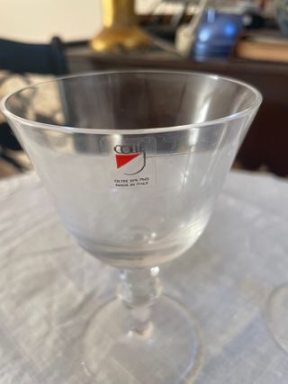 Servizio bicchieri colle in cristallo