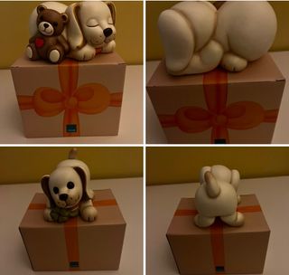 Thun cani medio con teddy e cucciolo con quadri 