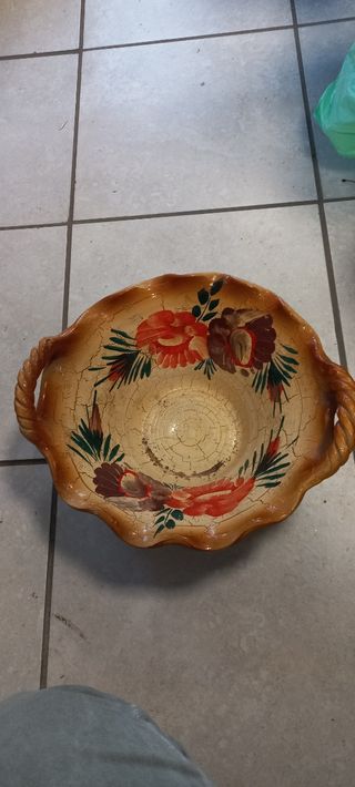 bel cesto grande in ceramica vecchio euro 10 