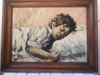 Quadro Olio su tela di autore sconosciuto 1945