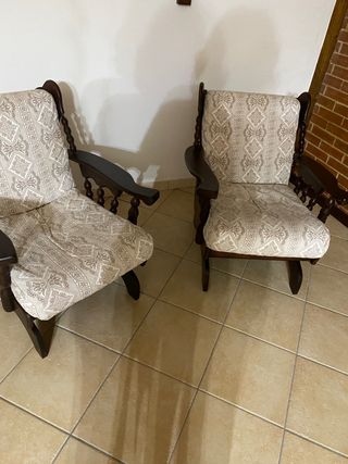 Sedie vi legno a dondolo 