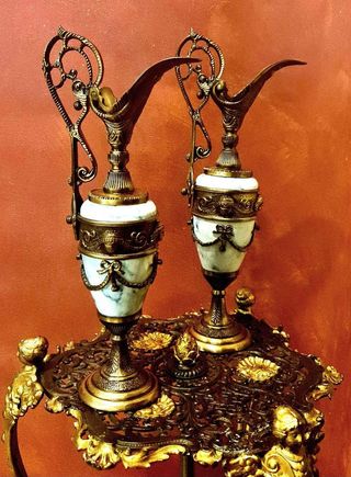 Sensazionale coppia di brocche anfore vasi impero