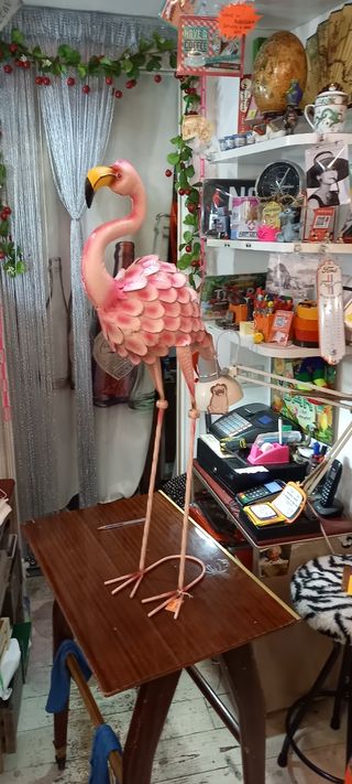 fenicottero in ferro battuto