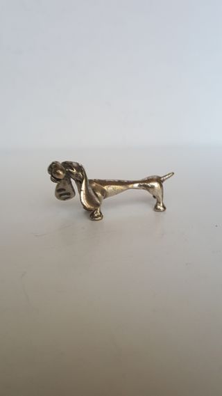 piccolo bassotto in argento cm.3.5