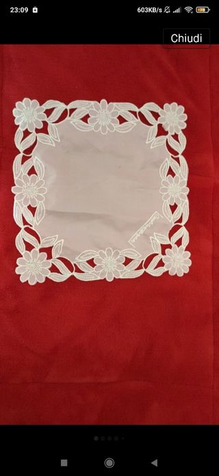 Centro in seta ricamato Giammarco Venturi 
