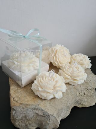 Candela in cera di soia Peonia