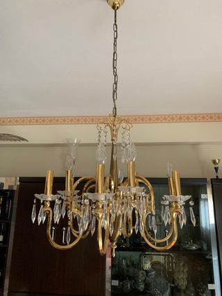 Coppia di lampadari ottone 