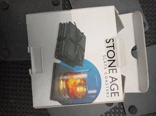 4 sottobicchieri stone pietra nera