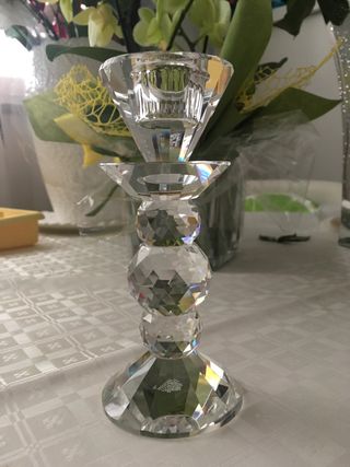 Porta candela cristallo Hervit 