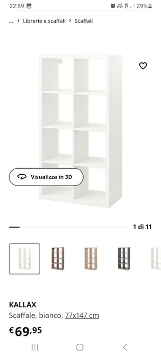 libreria scaffale ikea kallax