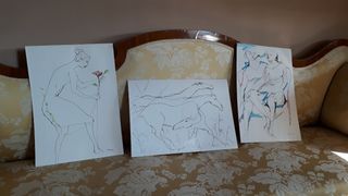 Sei disegni di Ugo Guidi. 50x35