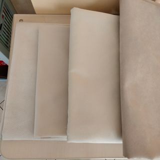 lotto di tessuti panna tipo Alcantara 