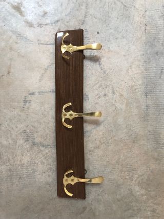 Attaccapanni Vintage con Tre Gangi In Ottone