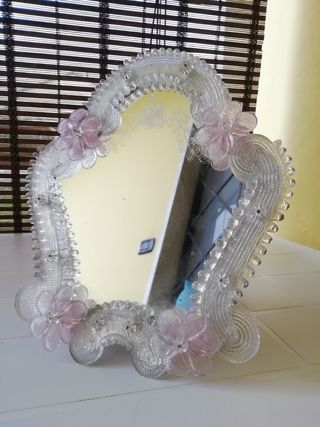 SPECCHIO MURANO DA APPOGGIO VINTAGE 