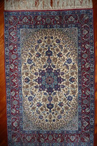 Tappeto Isphahan Kurk Extra Fine Lana e Seta