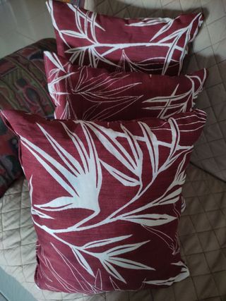 tris cuscini per arredamento 