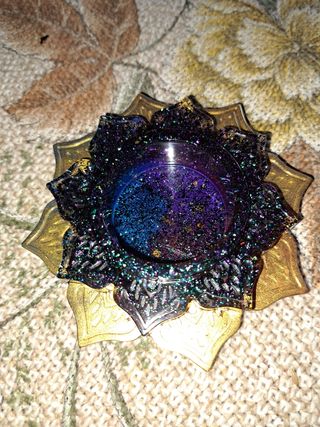 portacandela handmade in resina