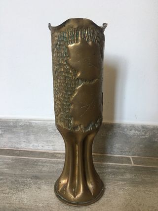 Vaso ottone ricavato da bossolo di cannone
