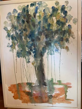 Dipinto Acquarello Albero Galleria Margutta